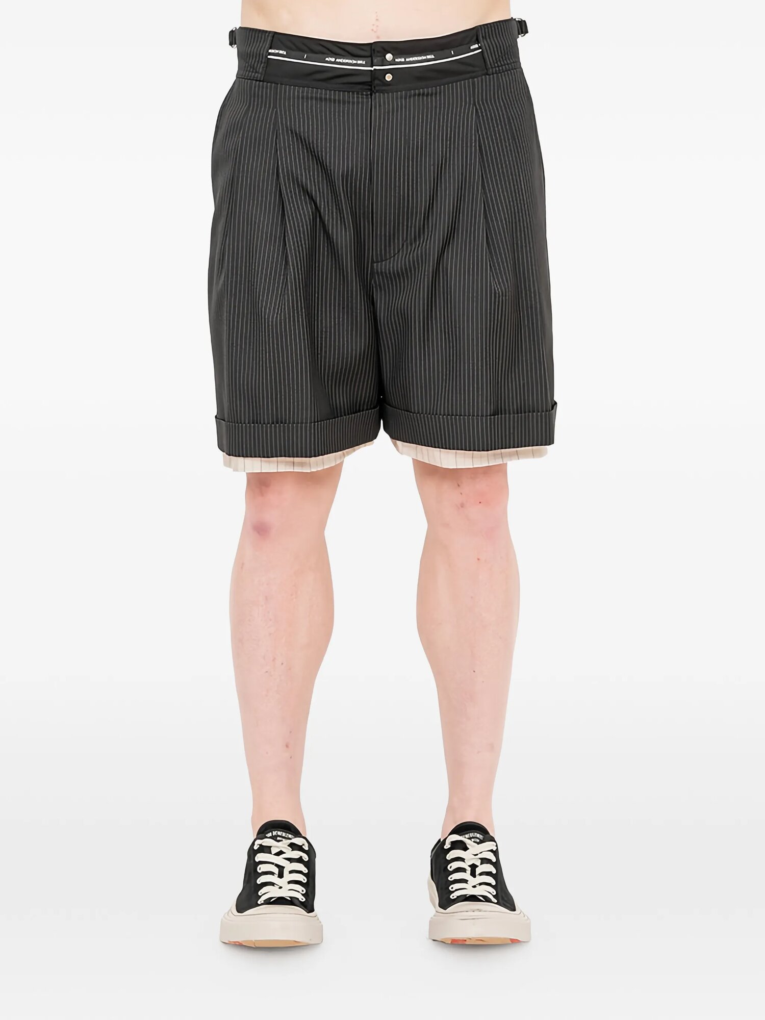 Шорты Pinstriped layered shorts