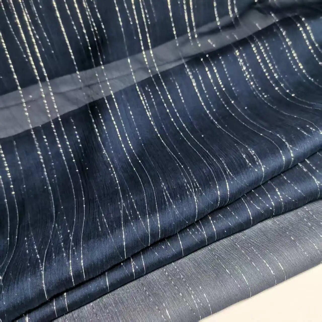 Шелковая мерцающая ткань Uuyol, 100% шелк, metallic, 130 см