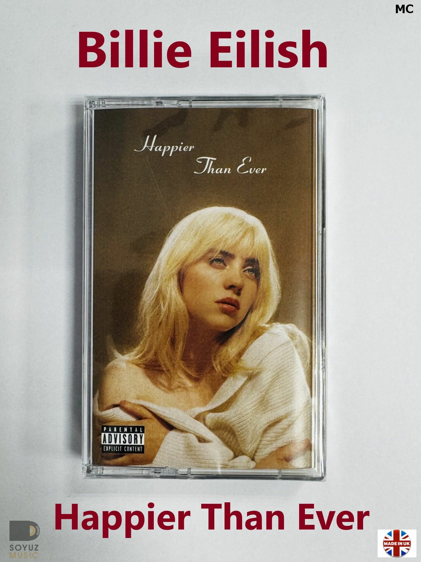 Billie Eilish. Happier Than Ever (MC Grey/Аудиокассета/Импорт/UK)