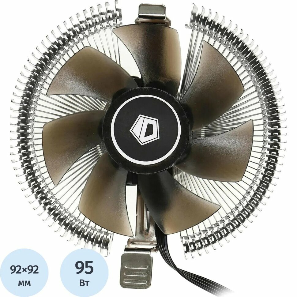 Кулер ID-Cooling DK-01 Soc-AM5/AM4/1151/1200/1700 черный 4-pin 29dB Al 95W, 2134786