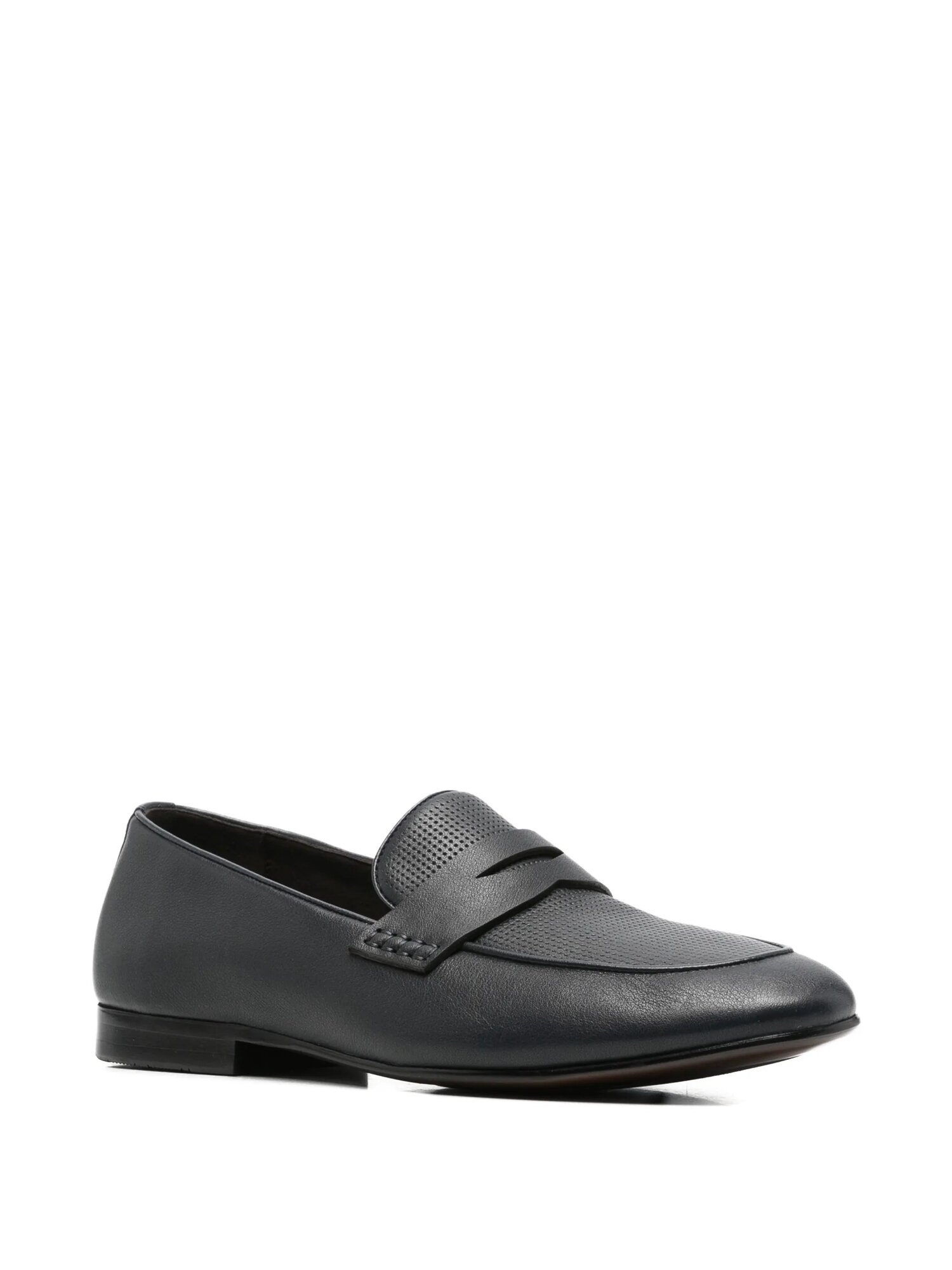 Лоферы Alberto Gozzi Perforated-panel loafers, размер 41, blue — фото 1