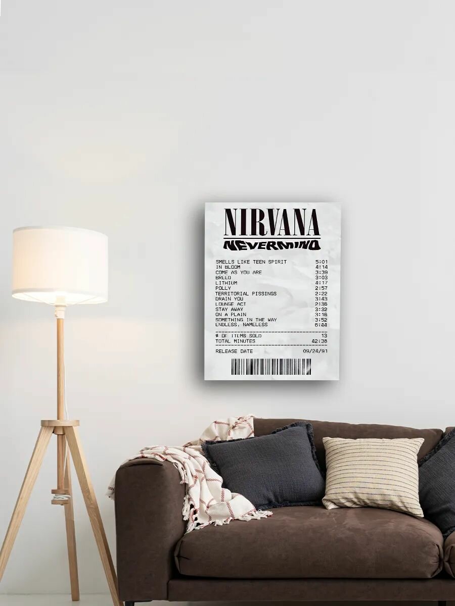 Постеры на стену Nirvana, плакат 1шт, А4 размер. — фото 1