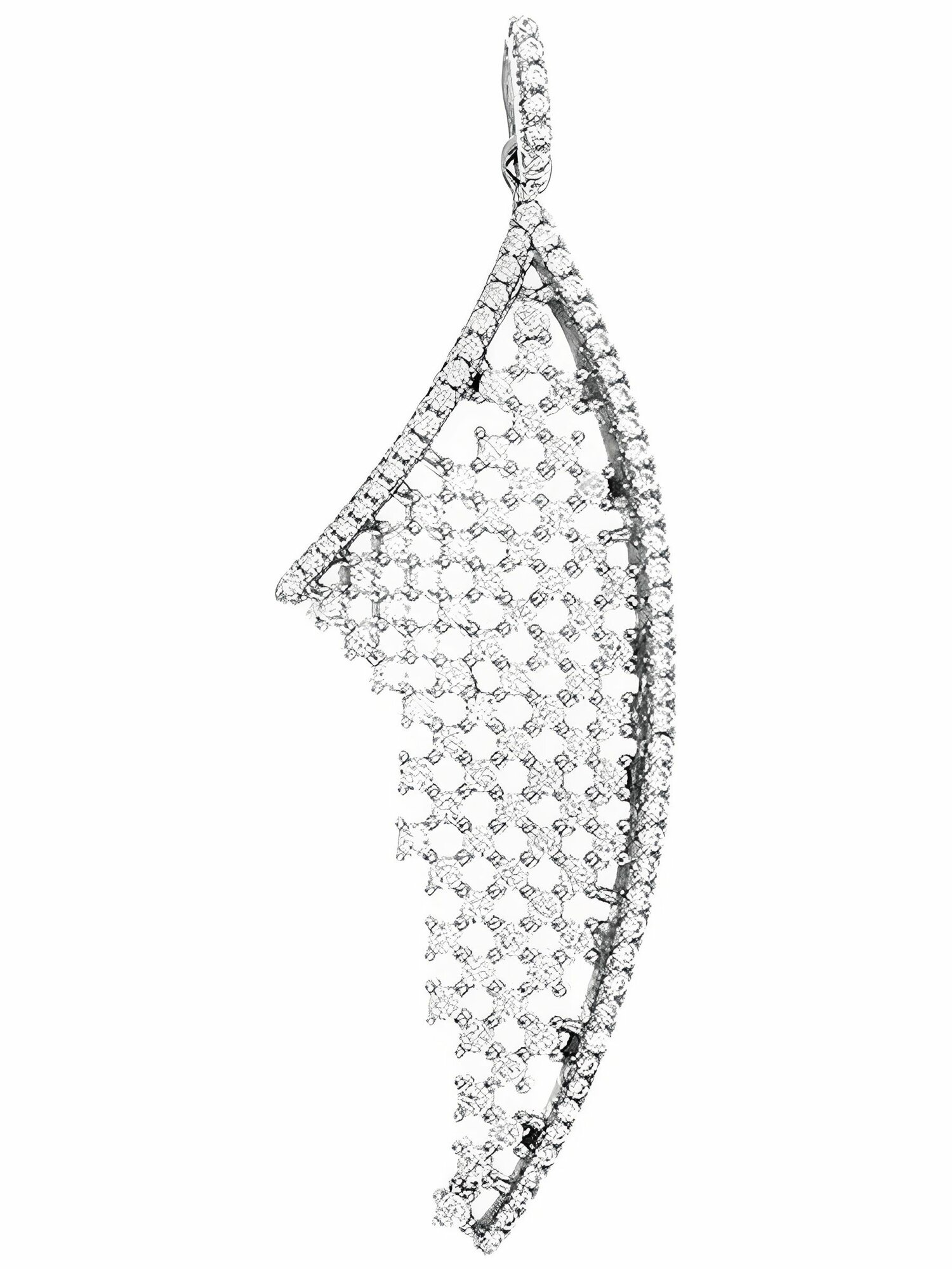 Подвеска, серебро, 925 проба, родирование, фианит
