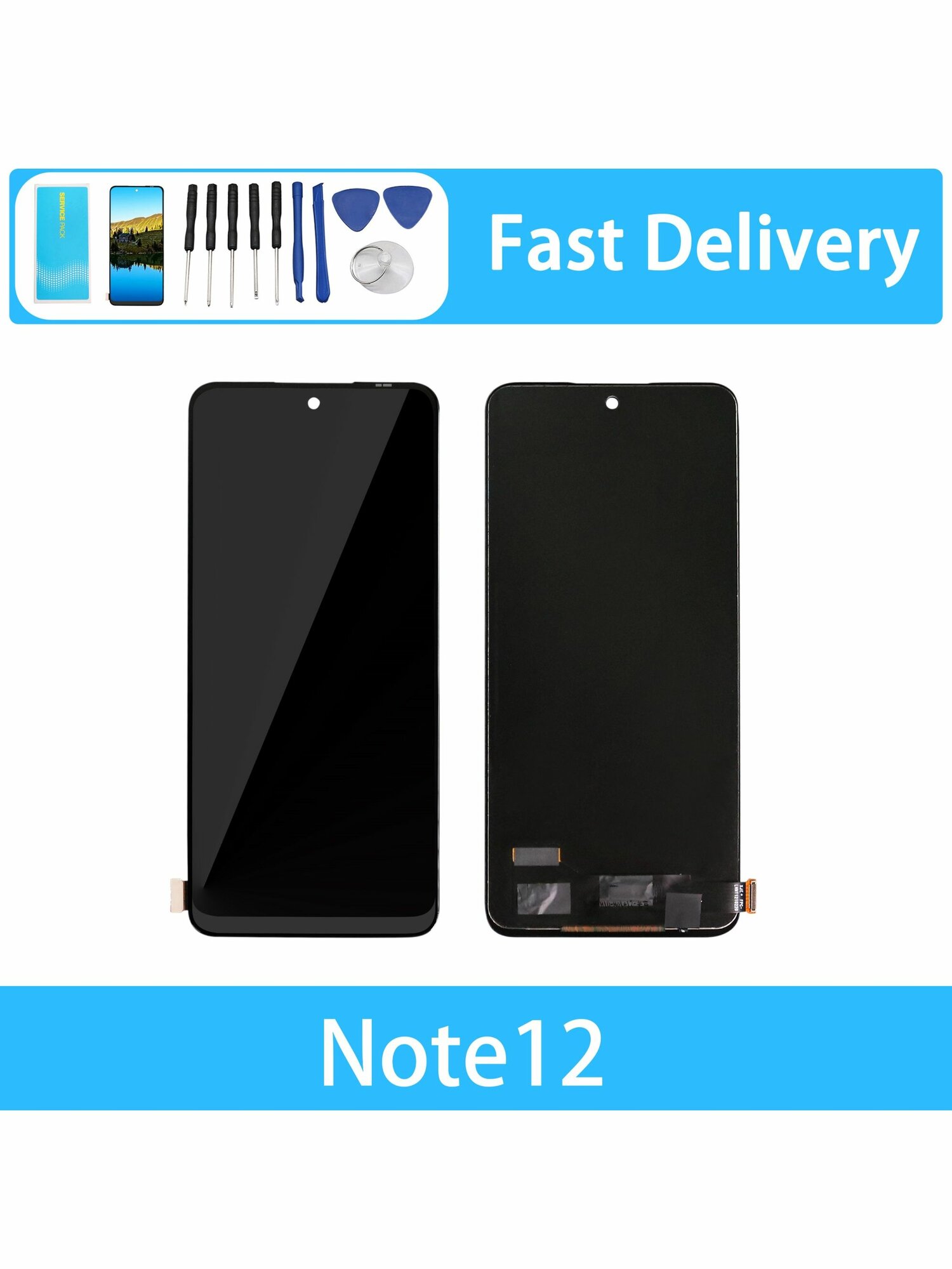 Дисплей для Xiaomi Redmi Note 12 (без рамки), TFT LCD, 6.6", 720x1600, яркость 340 нит