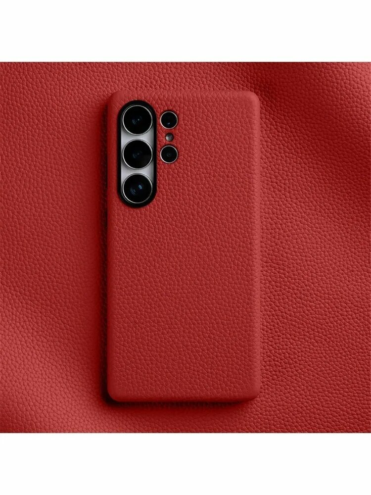 Роскошный чехол Melkco из натуральной яловой кожи для Samsung Galaxy S25 Ultra Магнитная беспроводная зарядка Полный объектив камеры, защитный жесткий чехол