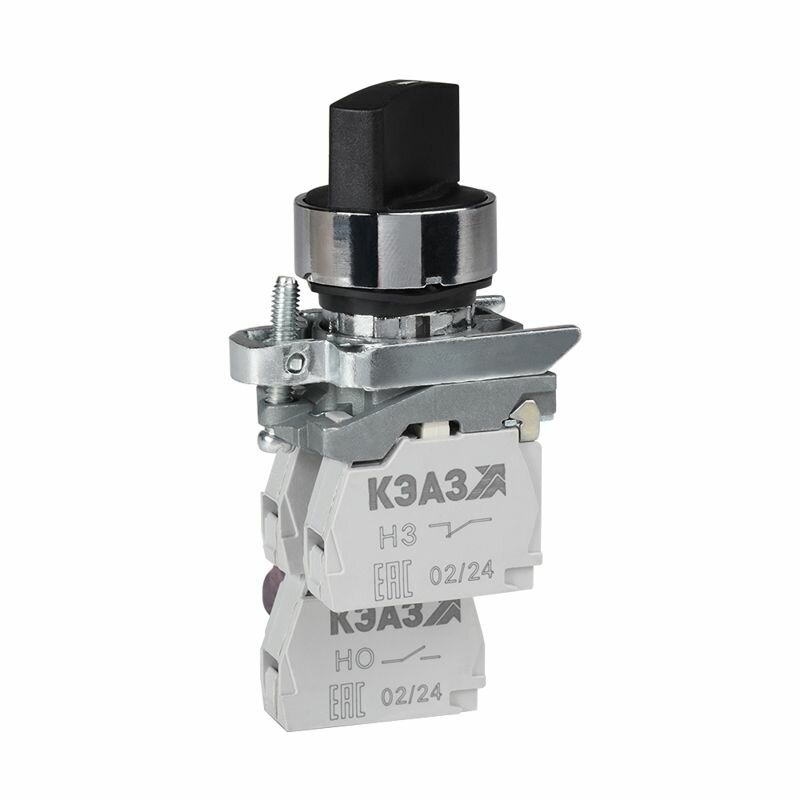 Переключатель КПЕ1111РС 1но+1нз ручка фикс 2поз IP40 черн. КЭАЗ 271788