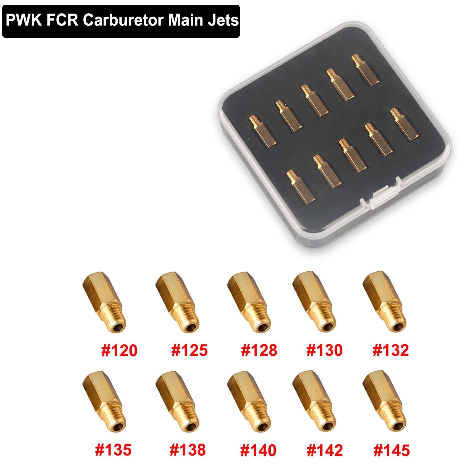 Комплект жиклеров PWK FCR 10шт. #120-145
