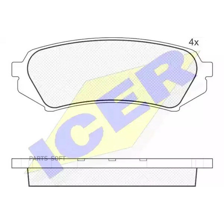 ICER 181734 Колодки торм. дисковые