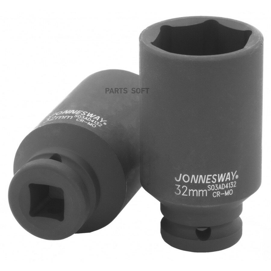 JONNESWAY S03AD4132 Торцевая головка ударная глубокая 12 DR, 32 мм