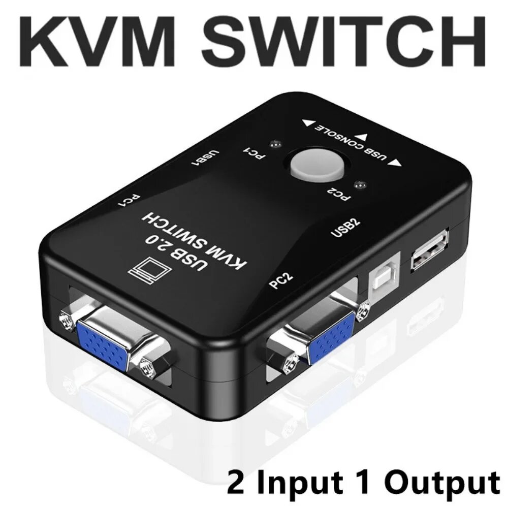 KVM Switch 2 Port USB 2.0 VGA — фото 1