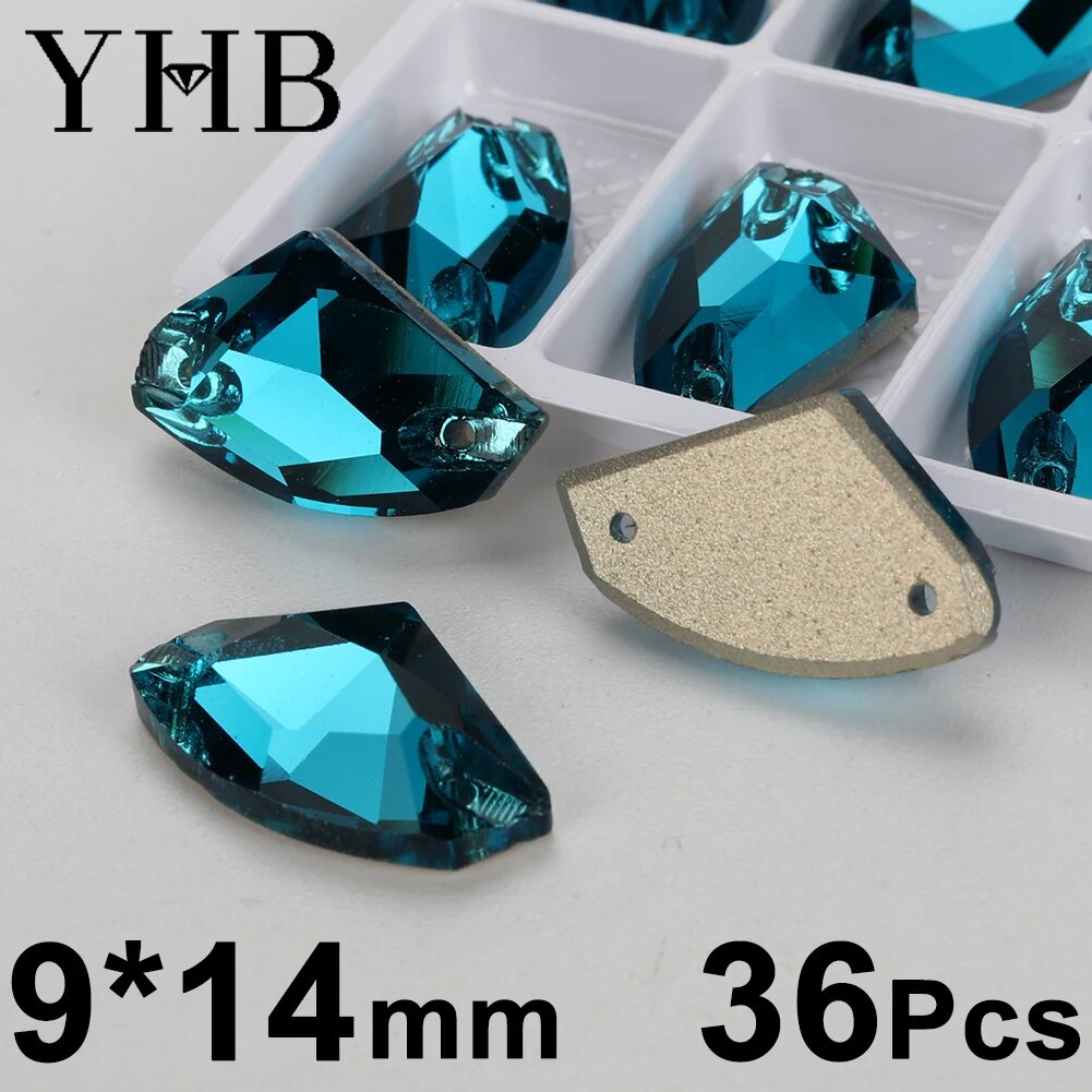 Стразы YHB XIRIUS Cosmic Drop Glass Crystal AB Galactic 9X14mm