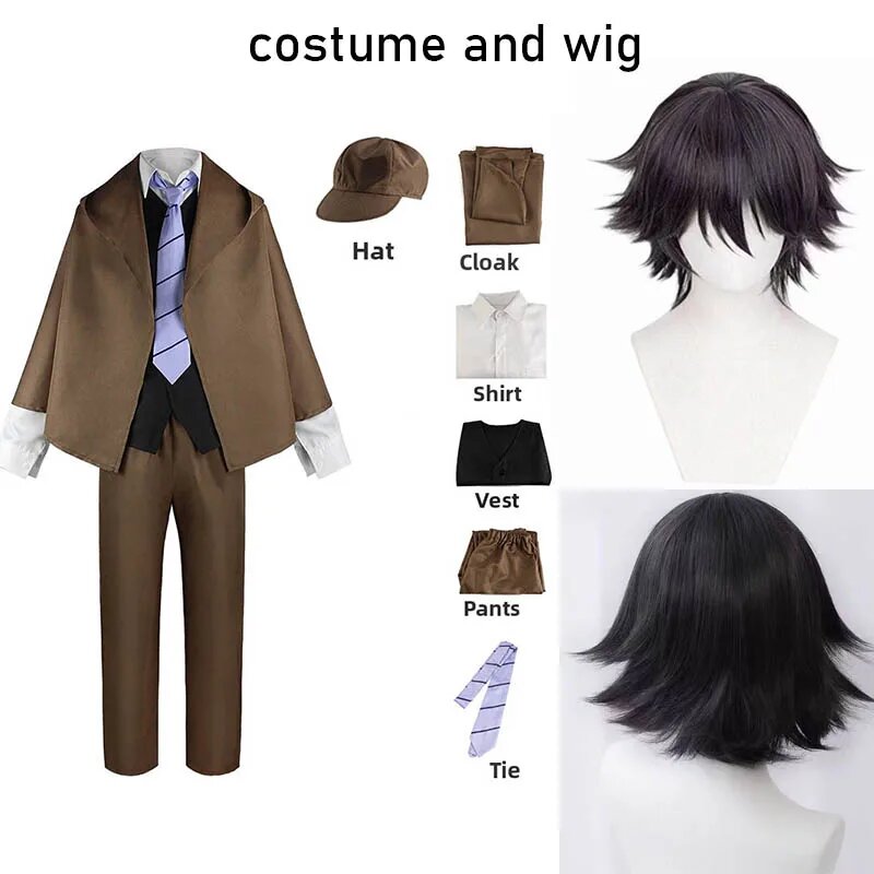 Косплей костюм Эдогава Ранпо S, costume and wig