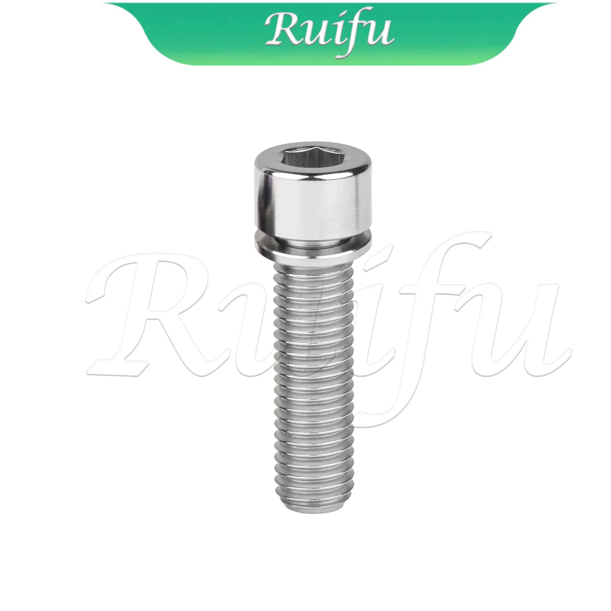 Болты Ruifu титановые M7/M8 с шайбами М8, Серебряный, Titanium, 25mm