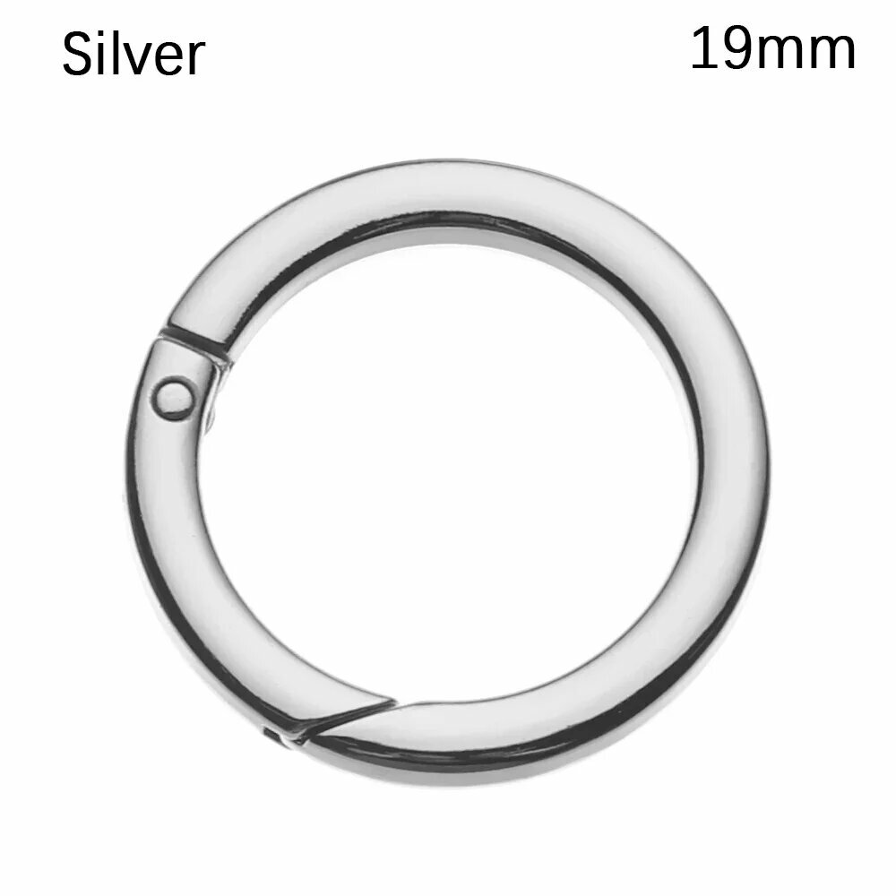 Пружинные карабины с круглым триггером 19/25/32/38 мм Серебряный, 19mm Silver
