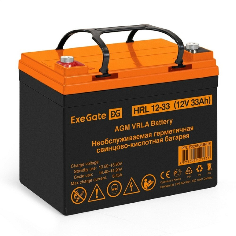 Батарея для ИБП Exegate EX285664RUS 12B, 33000мАч AGM