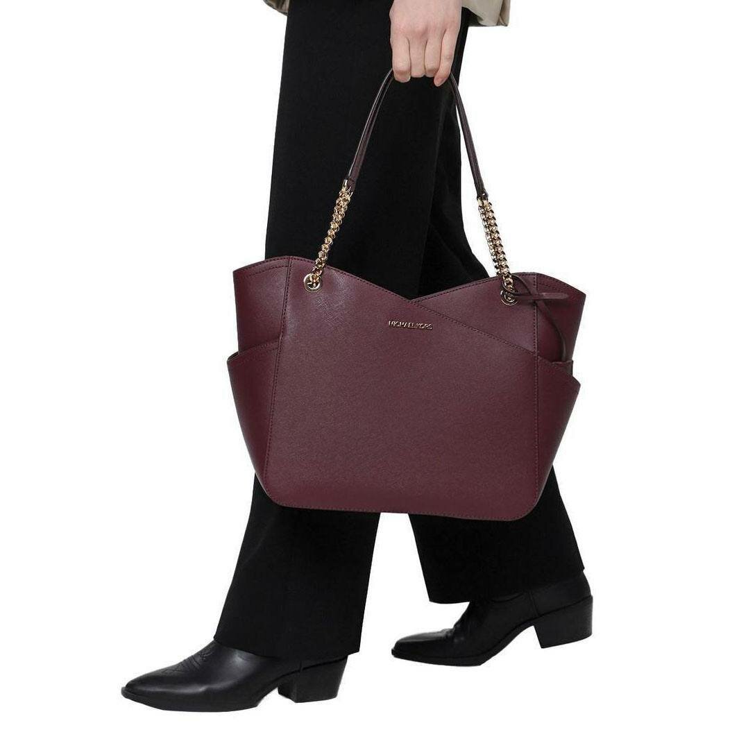 Сумка тоут MICHAEL KORS, фактура гладкая, красный — фото 1