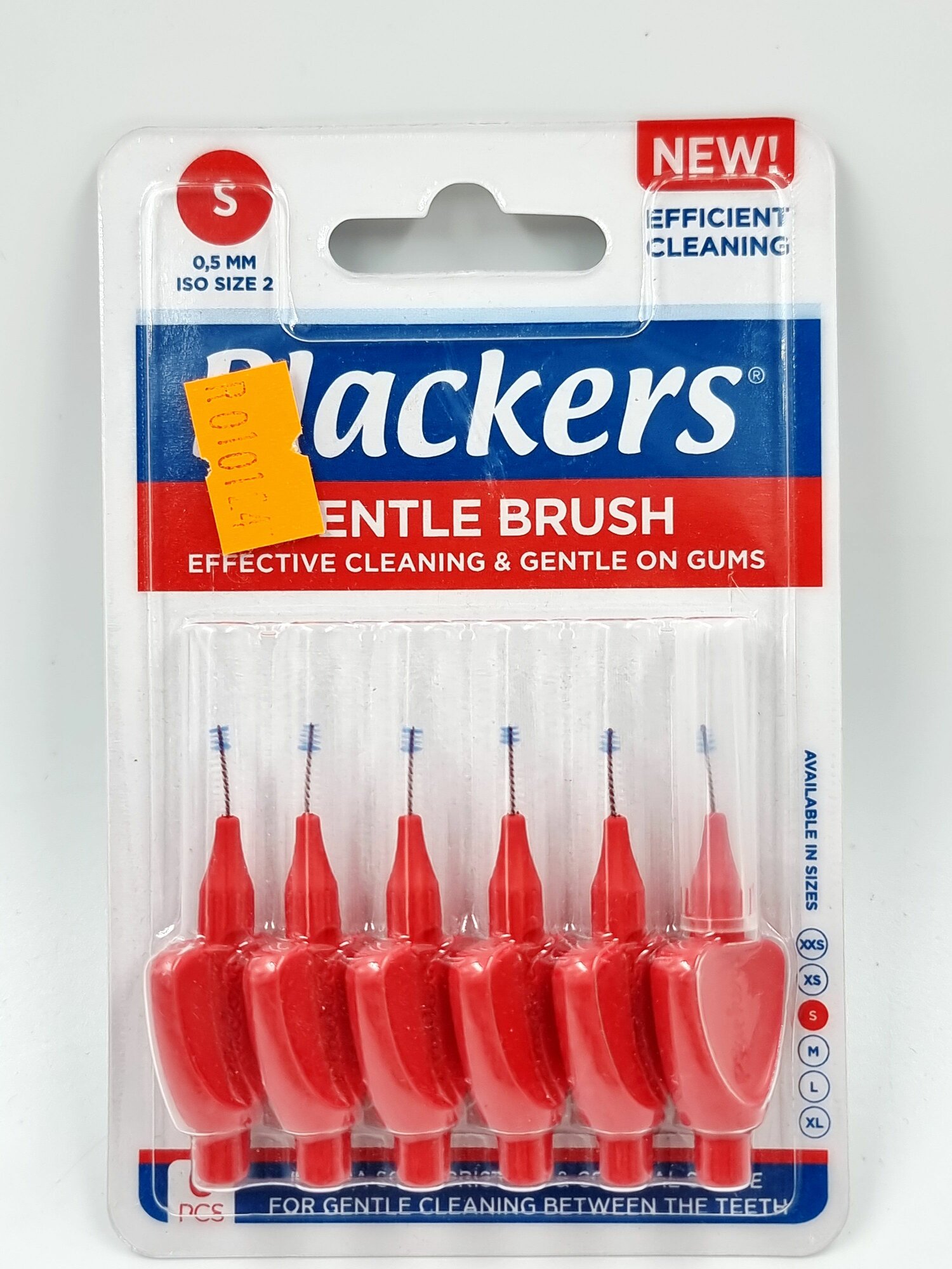 Межзубные ёршики Plackers Gentle Brush Size 2 (S), 0.5 мм, в упаковке 6 шт. (Бельгия)