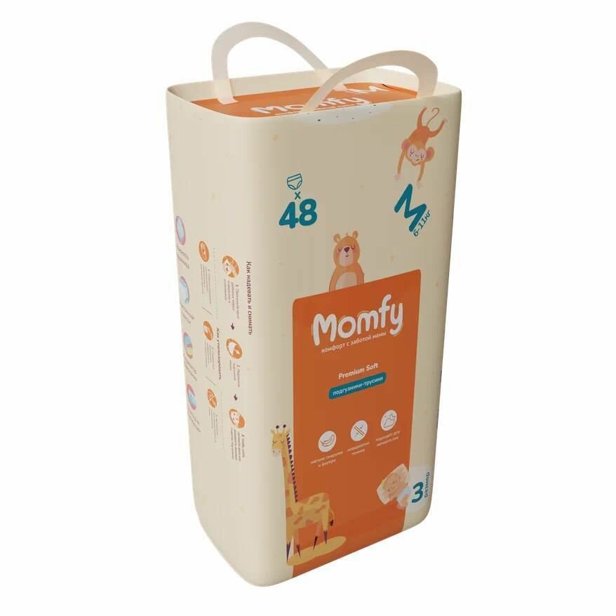 Подгузники Momfy Подгузники трусики 3 размер М Q-форма Premium Soft 48шт