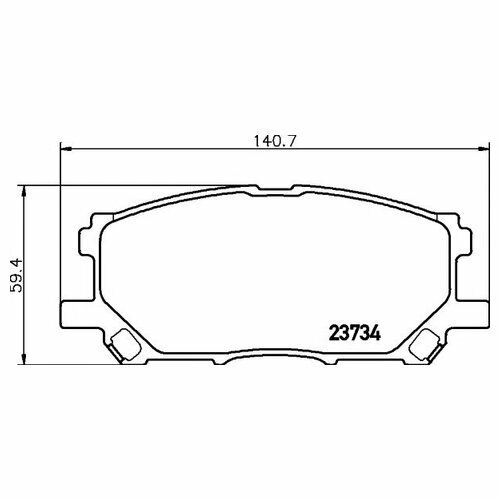 Комплект тормозных колодок Mintex MDB2578 для Lexus RX; Toyota Harrier