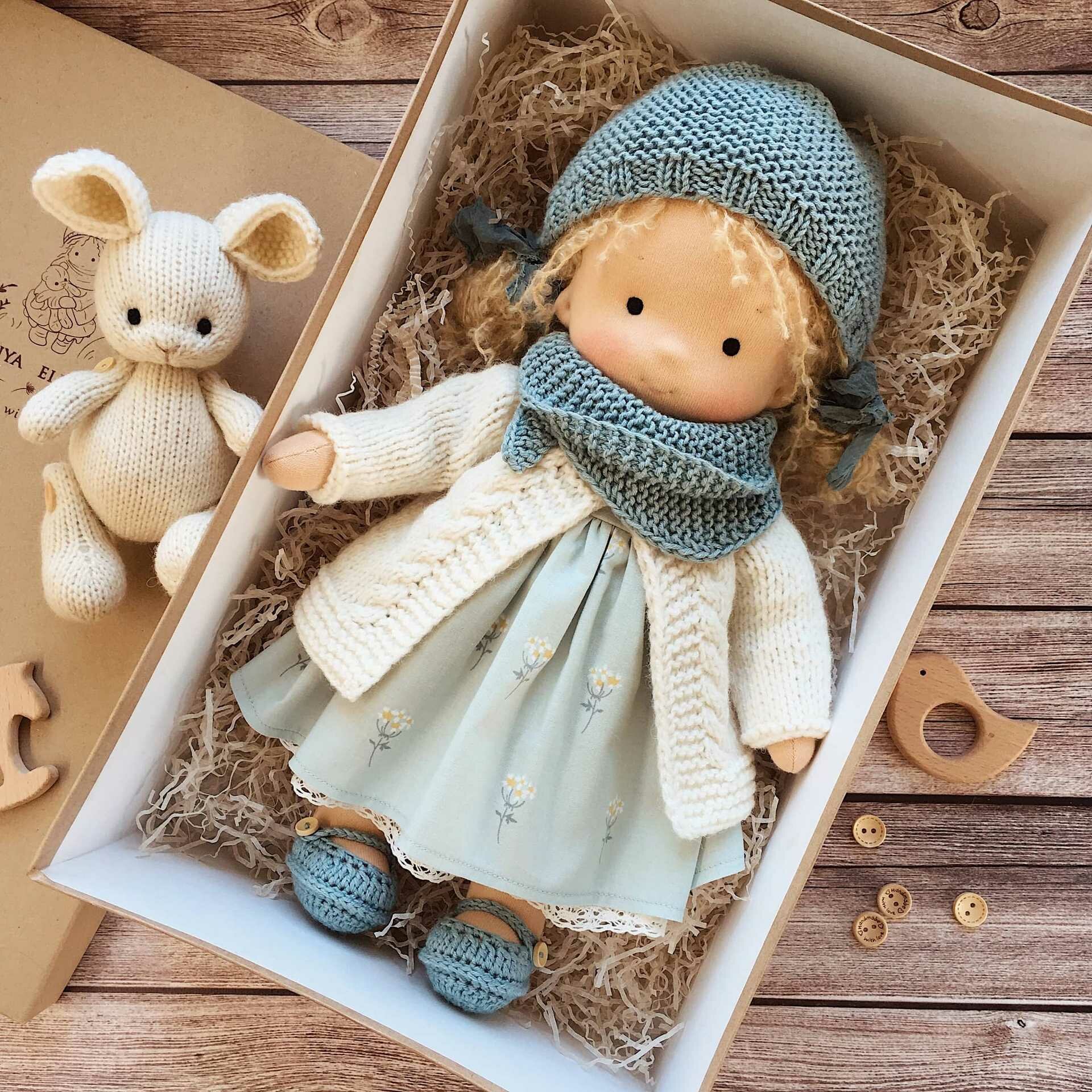 Хлопковая кукла Вальдорфская кукла кукла Waldorfdoll мини кукла ручной работы DIY Вальдорф