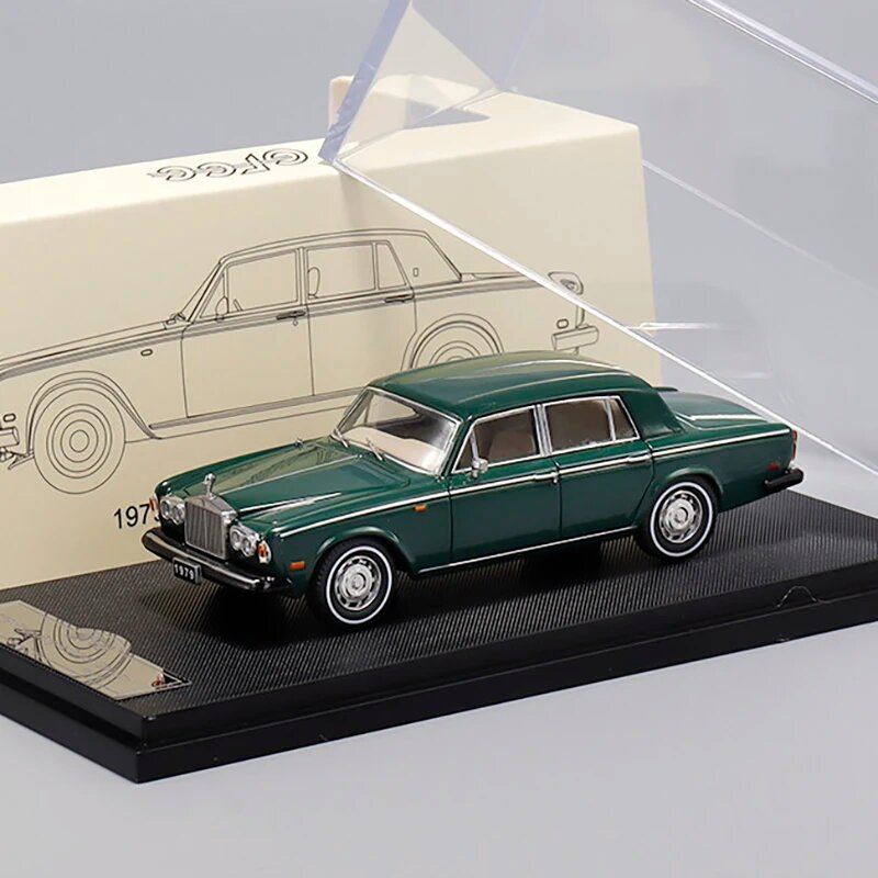 Модель автомобиля Rolls Royce Silver Shadow 1979 GFCC 1:64 Зеленый, Green