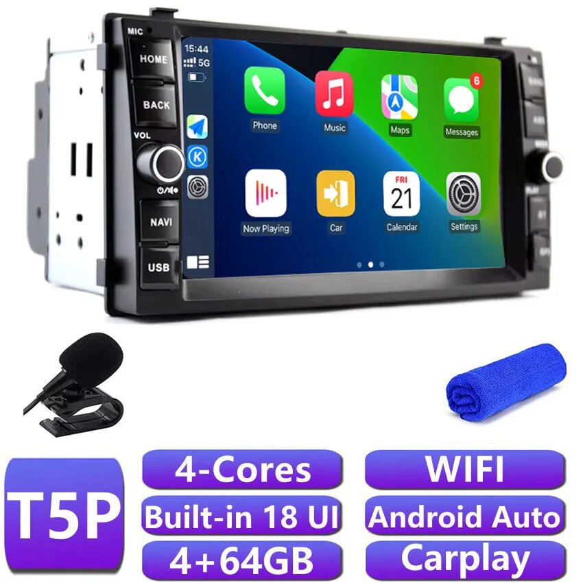 Автомагнитола T5P Android Auto CarPlay Kia Ceed 2006-2009, 4+64GB