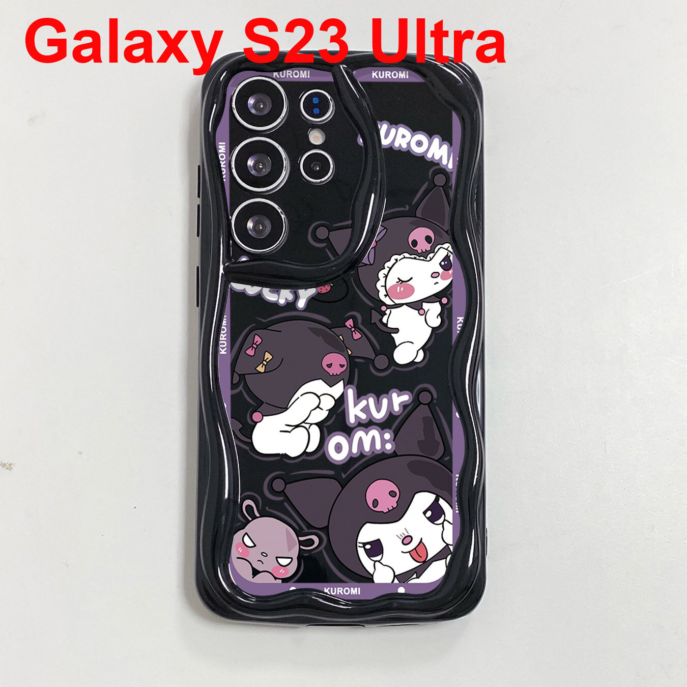 Чехол для Galaxy S23 Ultra неправильной формы с принтом Куроми и Мелоди. Мягкий чехол для телефона.