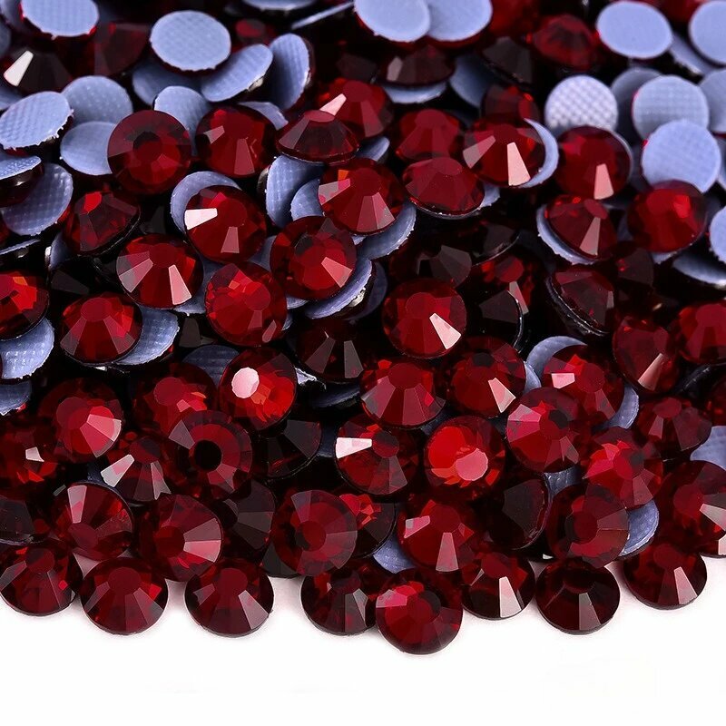 EQIANAO Стразы HotFix SS6-SS30 1440 шт. Красный, SS81440pcs, deep red