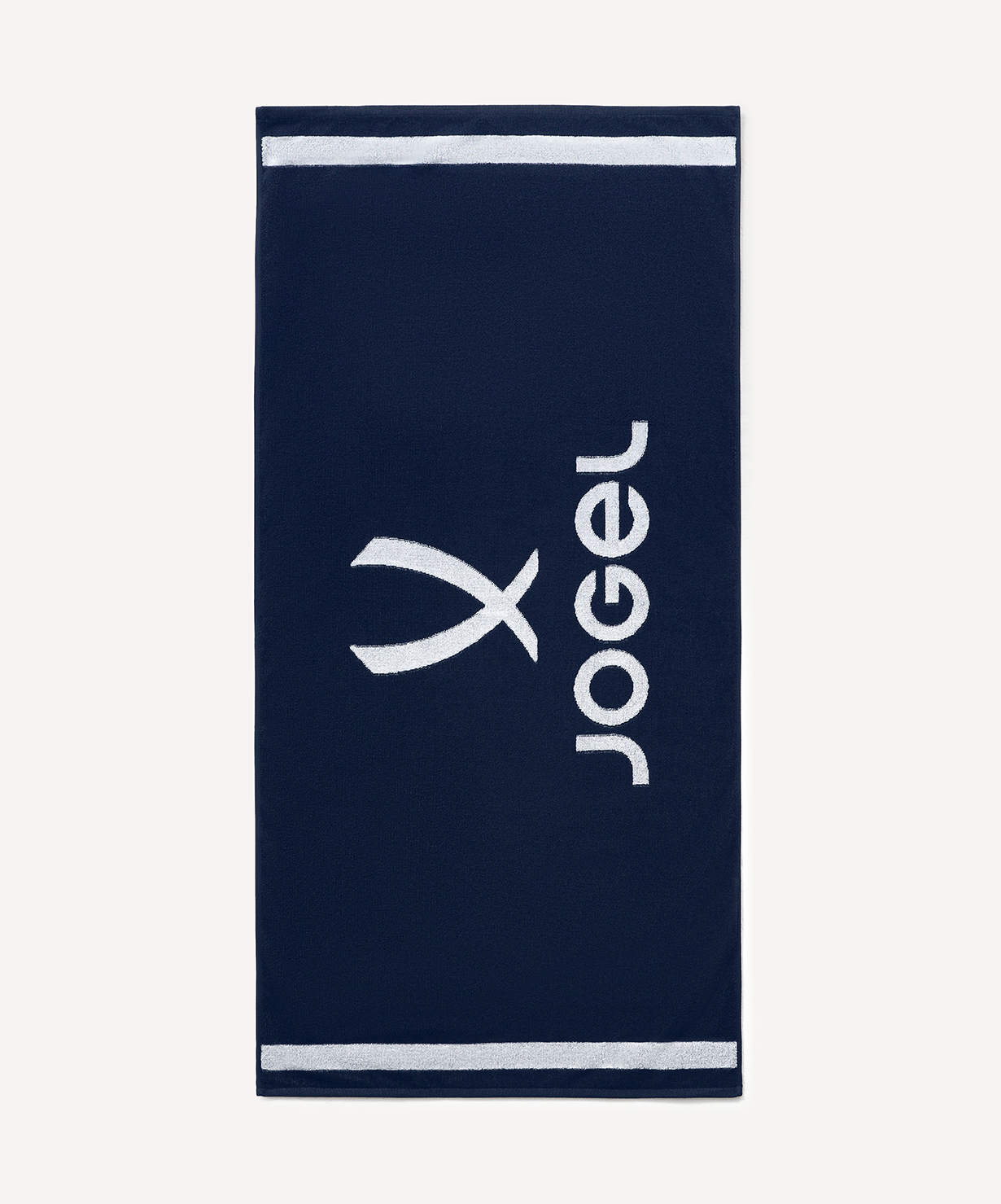 Полотенце банное махровое спортивное Jogel ESSENTIAL Towel L, темно-синий/белый