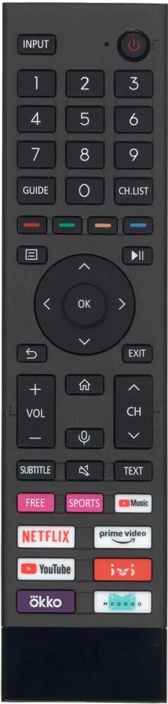 HBT026 Голосовой пульт ERF3E80H для телевизоров HISENSE / Для ANDROID TV / Google Assistant. В комплекте с батарейками