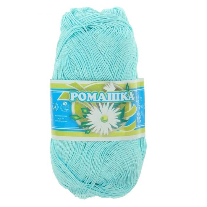 Нитки вязальные ПНК им. Кирова кокон, "Ромашка", 100% хлопок, 300 г, 320 м, цвет 3002 (ромашка|К.3002)
