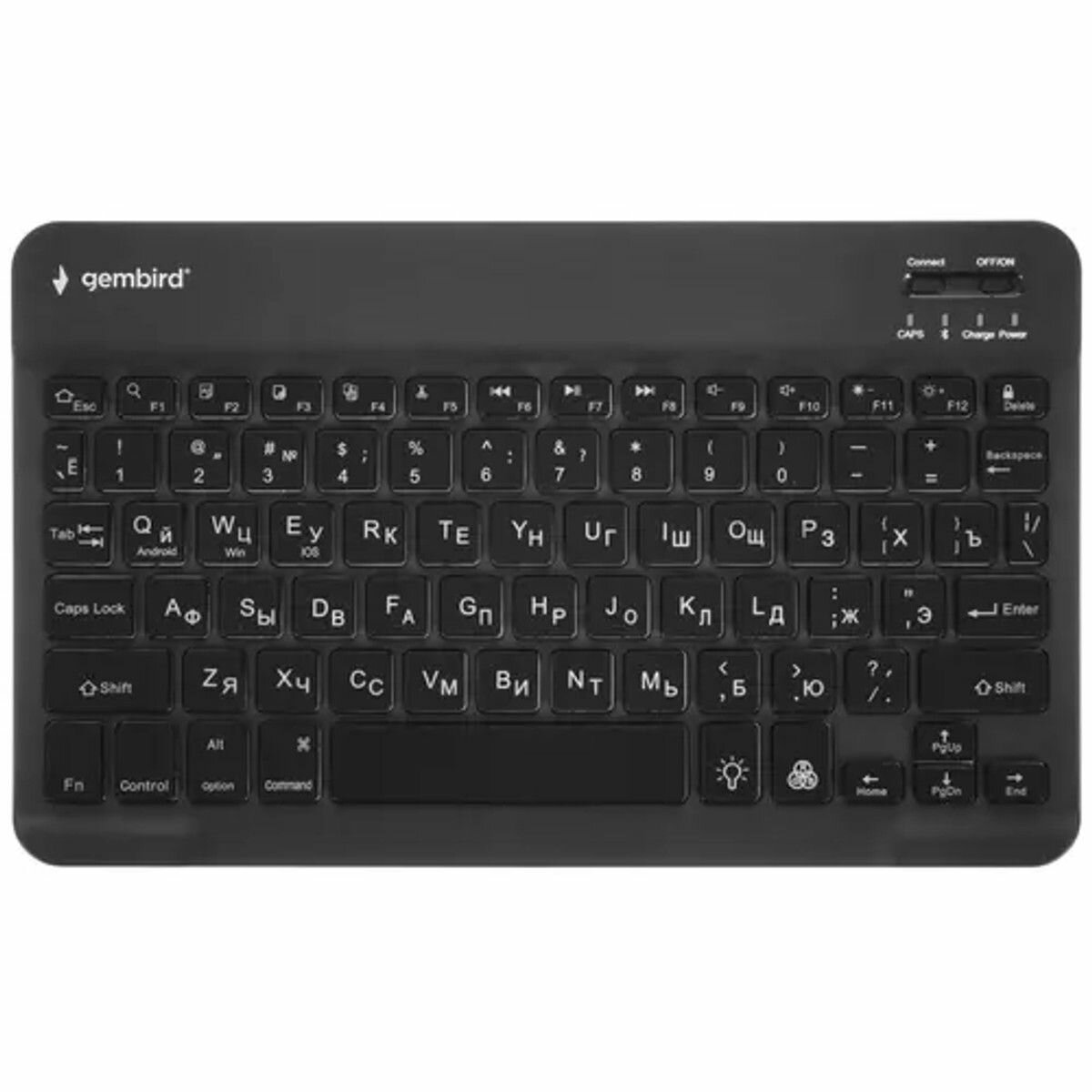 Клавиатура беспроводная Gembird KBW-4N, 78 кл, Bluetooth, ножн. тип клавиш, ультратонкая