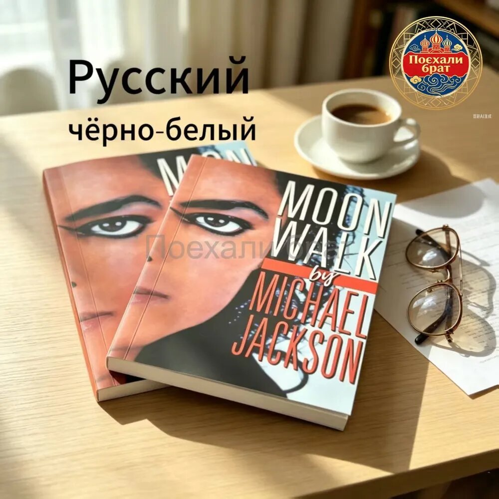 Moonwalk Лунная походка Русская Черная, Цветная. Автобиография Майкла Джексона. 240 стр. 1988 г.