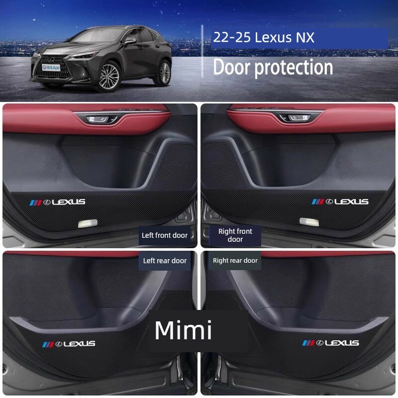 22-25 Lexus NX Дверной Коврик Защита от Пятен, 4 Шт. для Салона Автомобиля, Антискользящая Резина