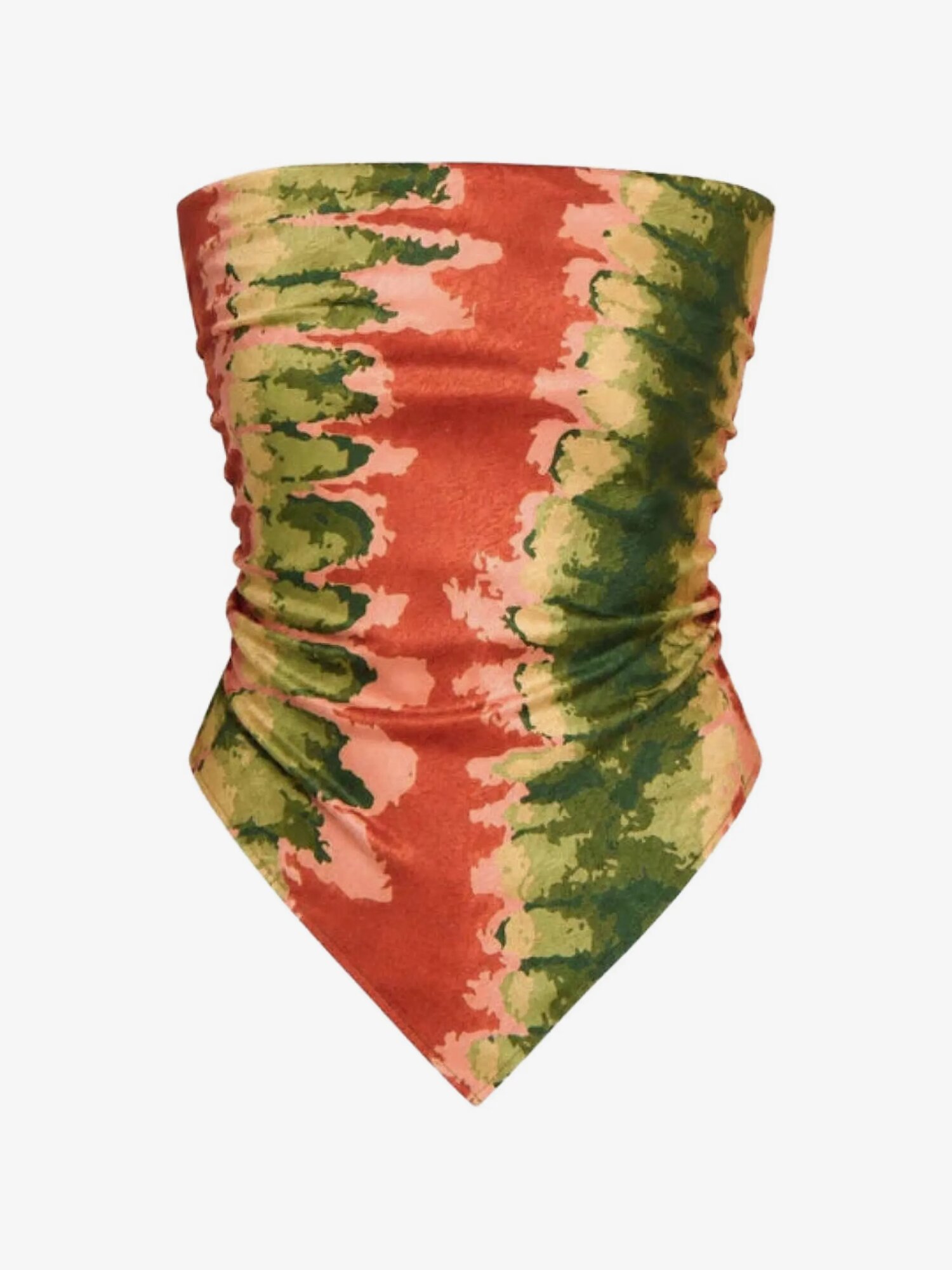 Топ Abstract-print strapless top
