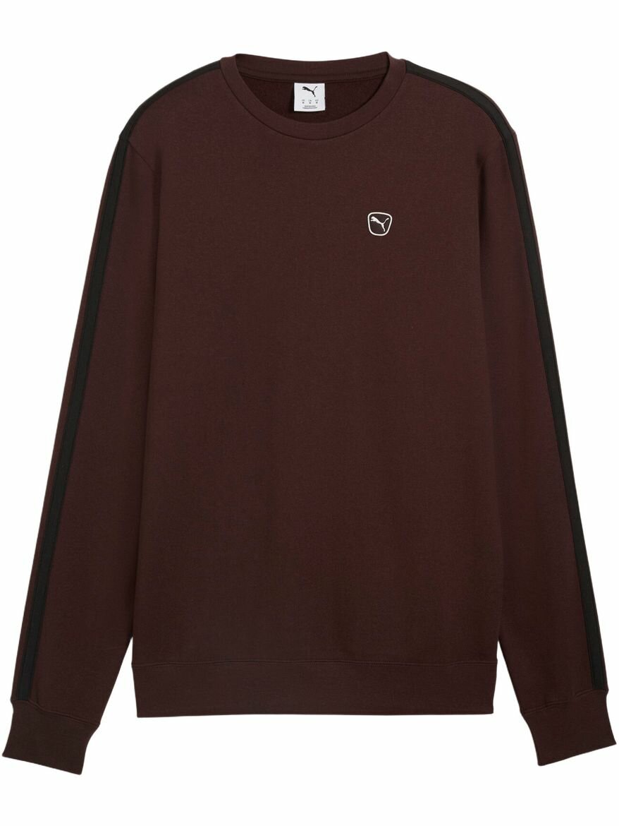 Свитшот спортивный PUMA ESS ELEVATED Crew FL, размер L, , коричневый — фото 1