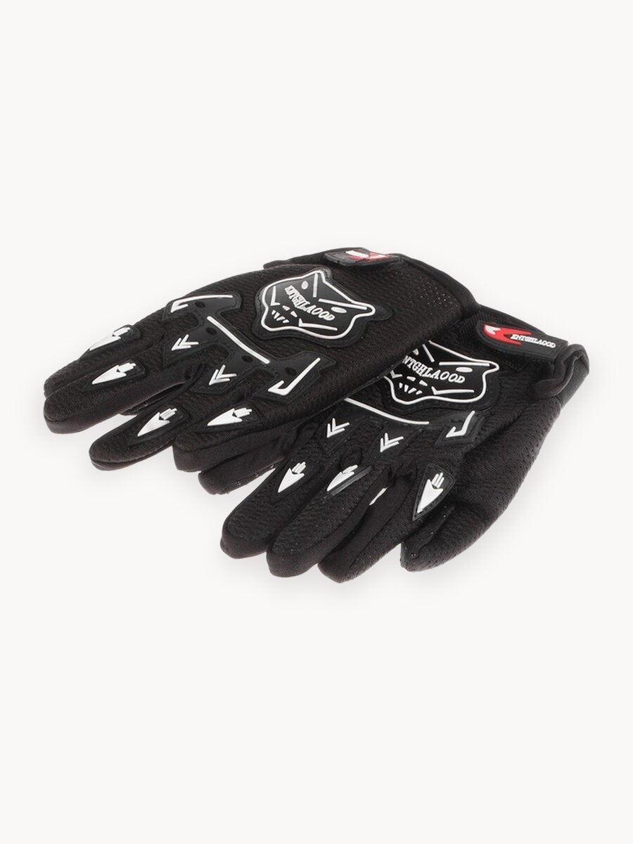 Мотоциклетные перчатки Сима-ленд, детские, с защитными вставками, черные