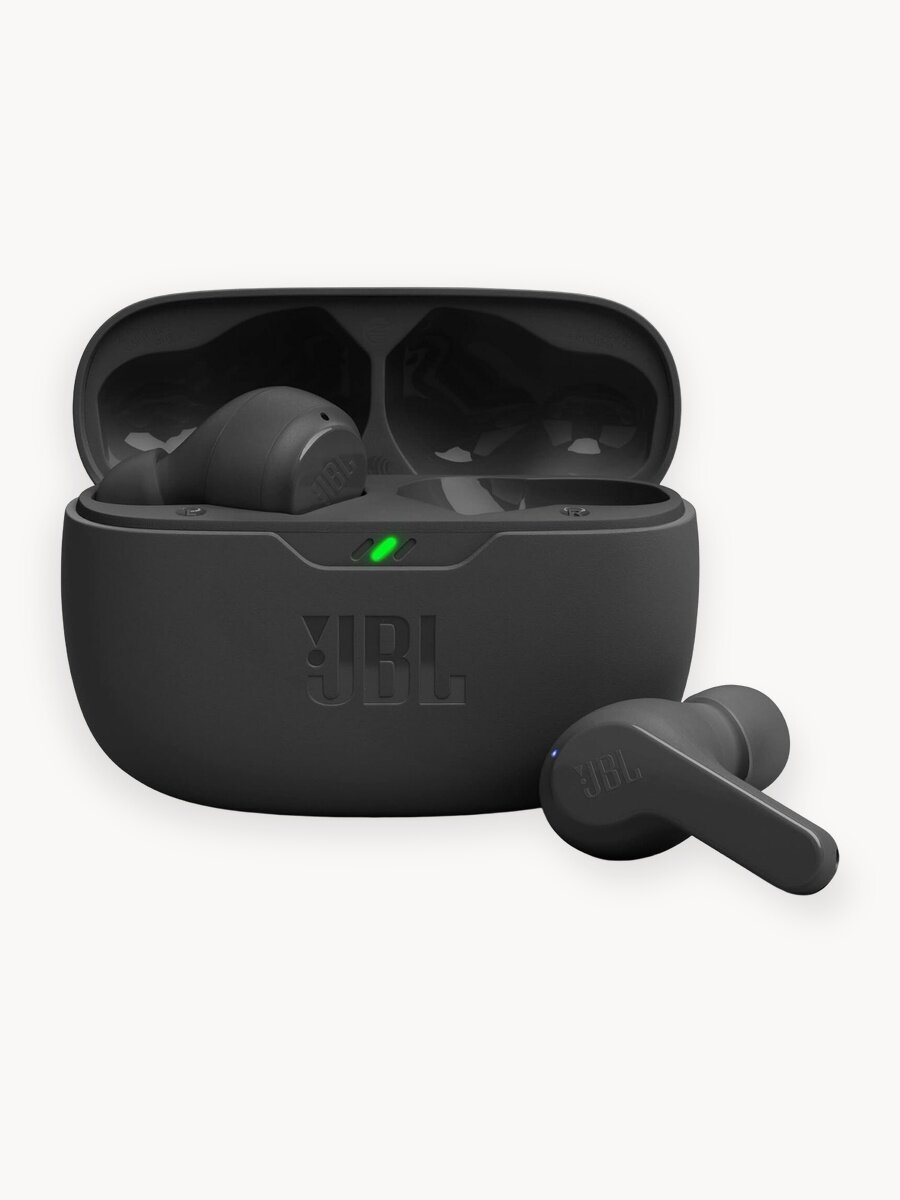 Беспроводные наушники JBL Wave Beam Black/черный, Bluetooth, Smart Ambient шумоподавление из 3-х режимов