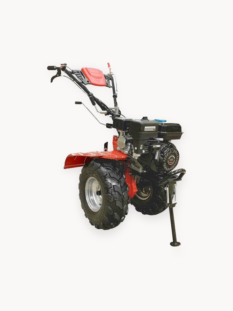 Мотоблок российский с дисковым сцеплением Forza МБ7-902 с пониж, 3впер+1наз и ВОМ (9л. с, широкие колеса 19x7x8)