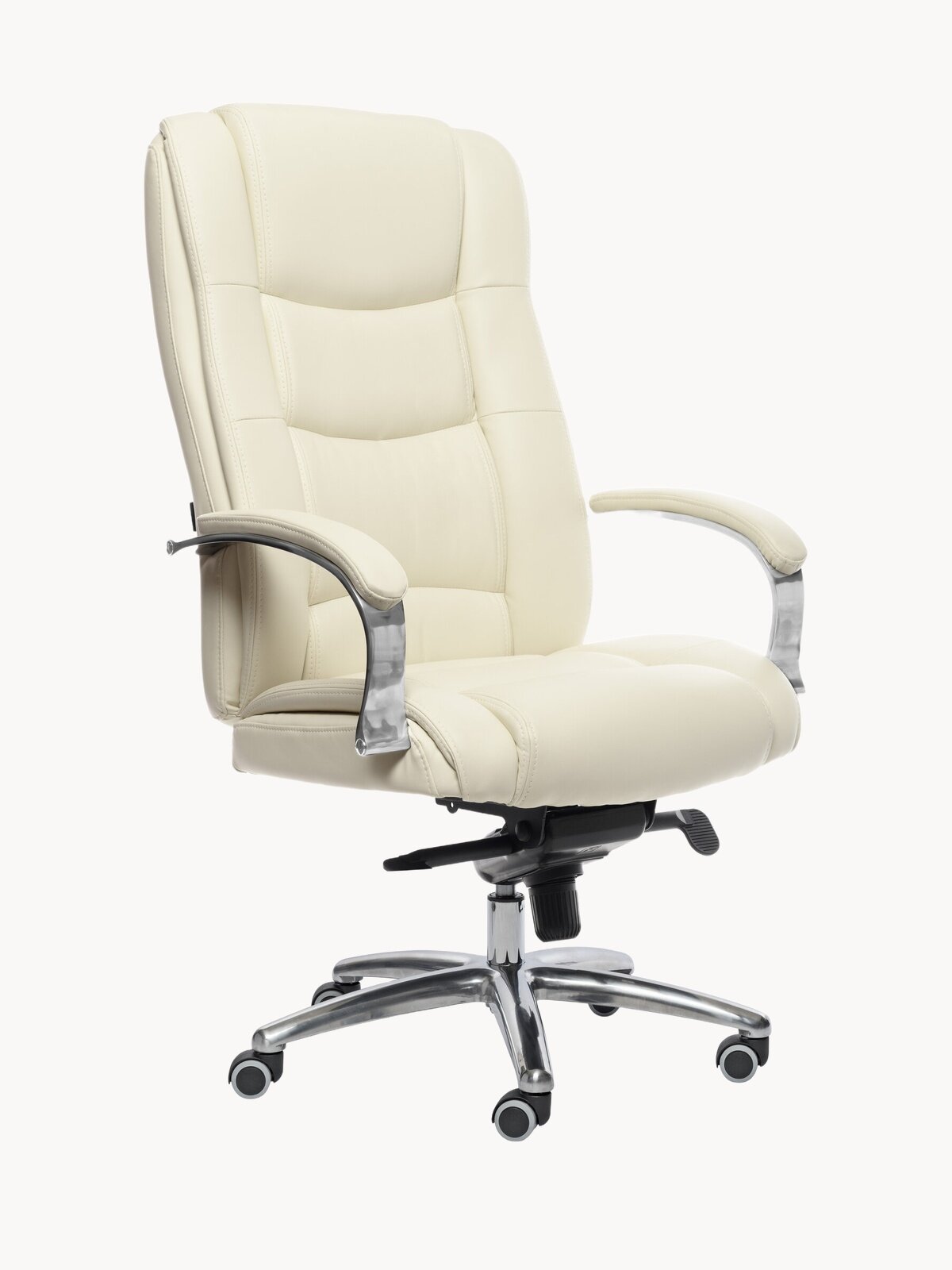 Кресло руководителя World of Comfort офисное Элегант-X-SIZE, экокожа, слоновая кость