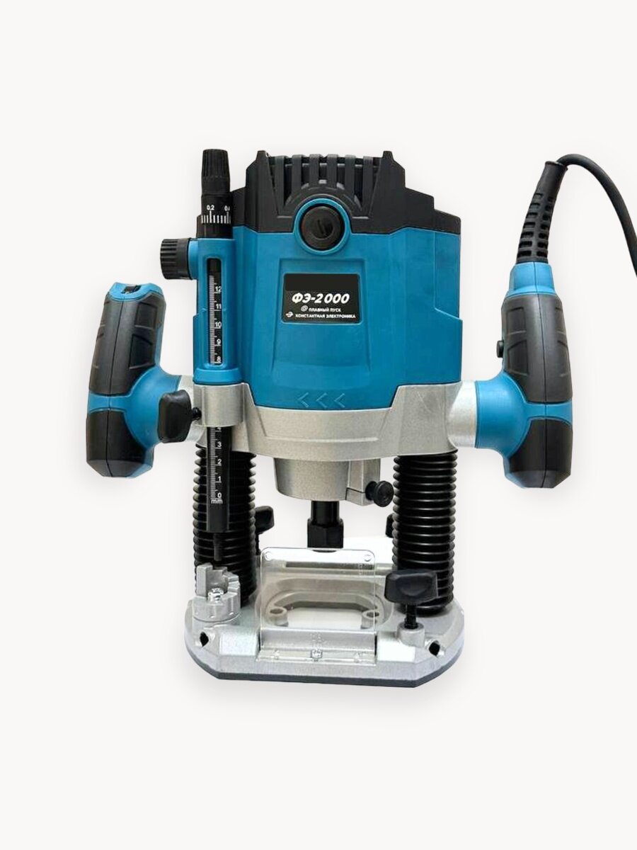 Фрезер по дереву электрический INKAM RE-2000C константная электроника, плавный пуск, регулировка оборотов (2000Вт, 6000-20000об/мин, 6/8/12мм цанга)