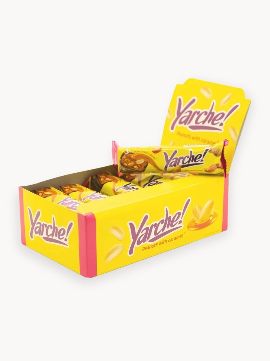 Шоколадные батончики с арахисом и карамелью Ярче 18 шт по 50 г