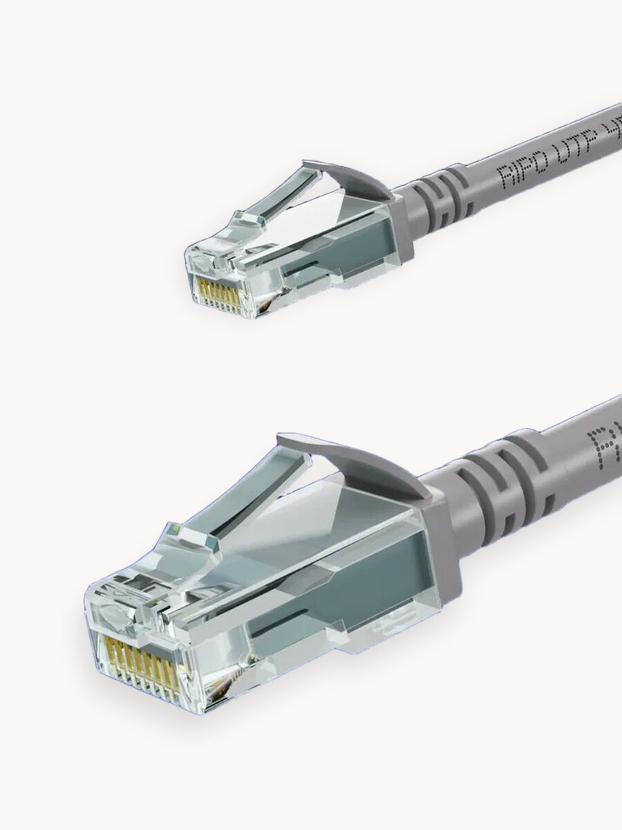 Патч-корд , интернет кабель UTP Cat.5E RJ45, ССА, серый, 7 м