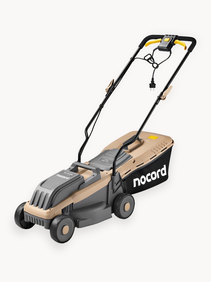 Газонокосилка электрическая Nocord NLE-32.1200, 32 см, 1200 Вт, несамоходная
