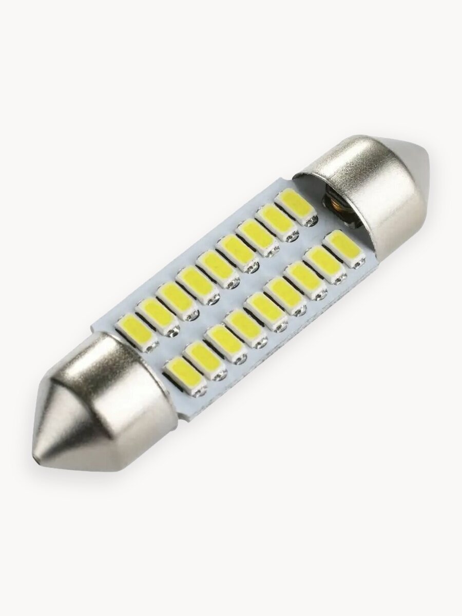 C5W (2шт), 41мм подсветка в салон, багажник, (2шт) светодиодная биполярная, суперяркая, 12-24V