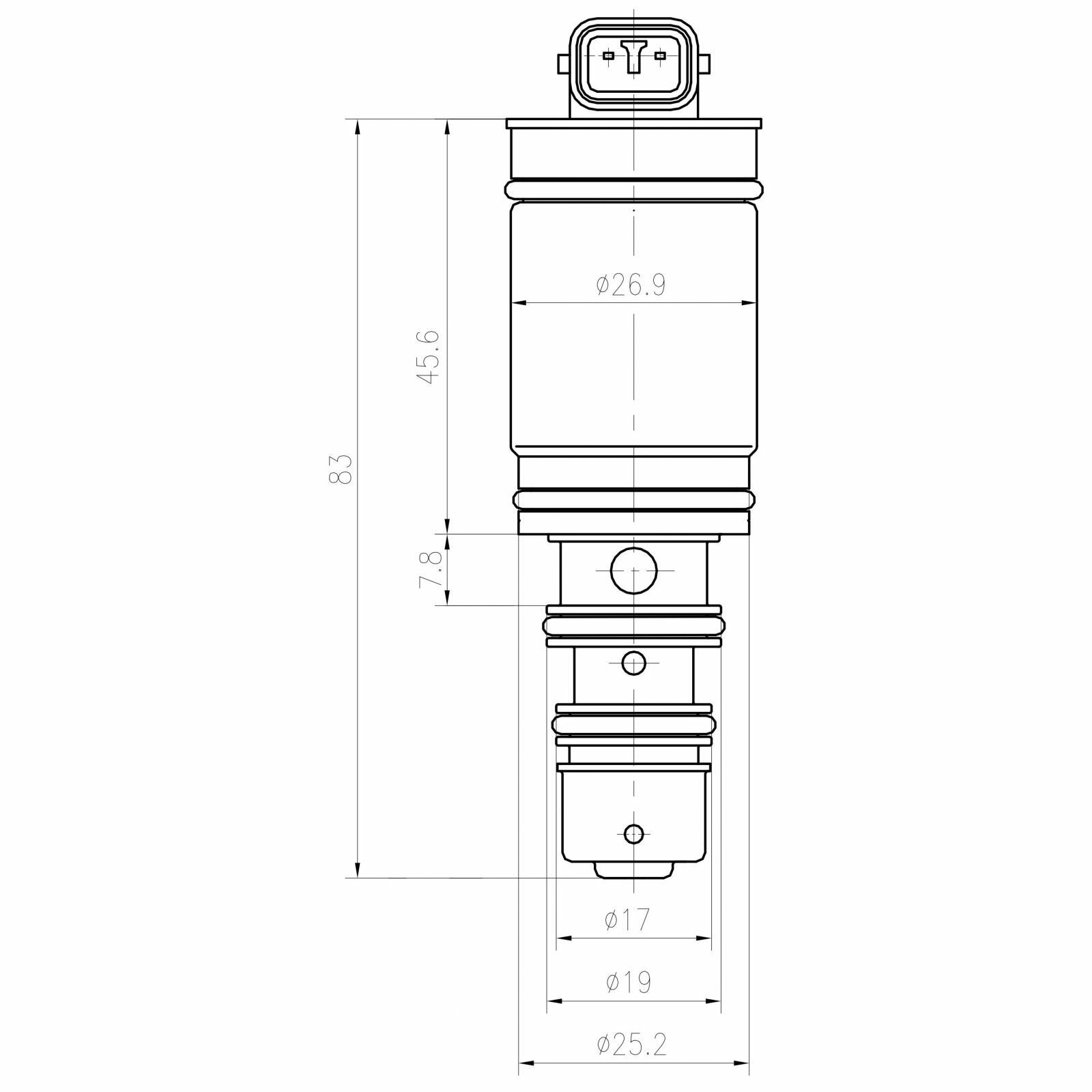 Клапан регулирующий компрессора кондиционера, для Ауди A4 B6, B7, Q7, Порш Кайен, Фольксваген Туарег oem 7711497392, 8200939386 арт LCCV1802