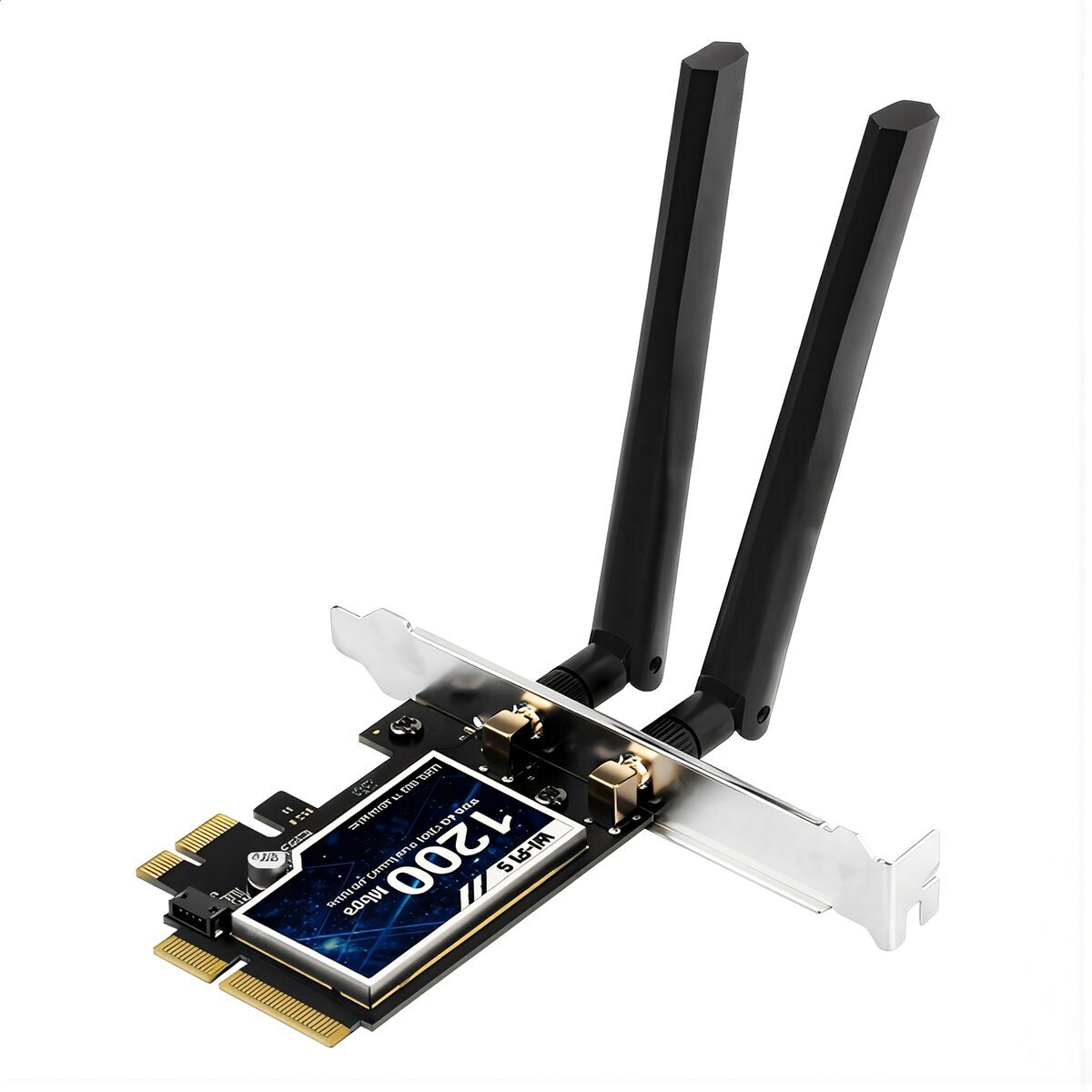 Сетевой адаптер PCIE FV-AC1200 двухдиапазонный 1200 Мбит с чипом Intel для настольного ПК с Bluetooth 4.0 приемник сигнала Wi-Fi 5 ГГц гигабитная скорость, DX-AC1200 флагманская версия - WiFi5, Blueto