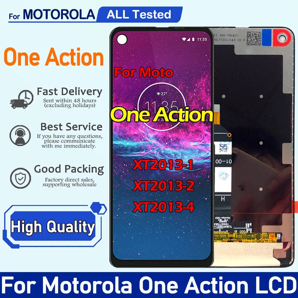 6,3 "для Motorola One Action XT2013-1 ЖК-дисплей, сенсорная панель, дигитайзер в сборе, замена для Motorola One Action LCD