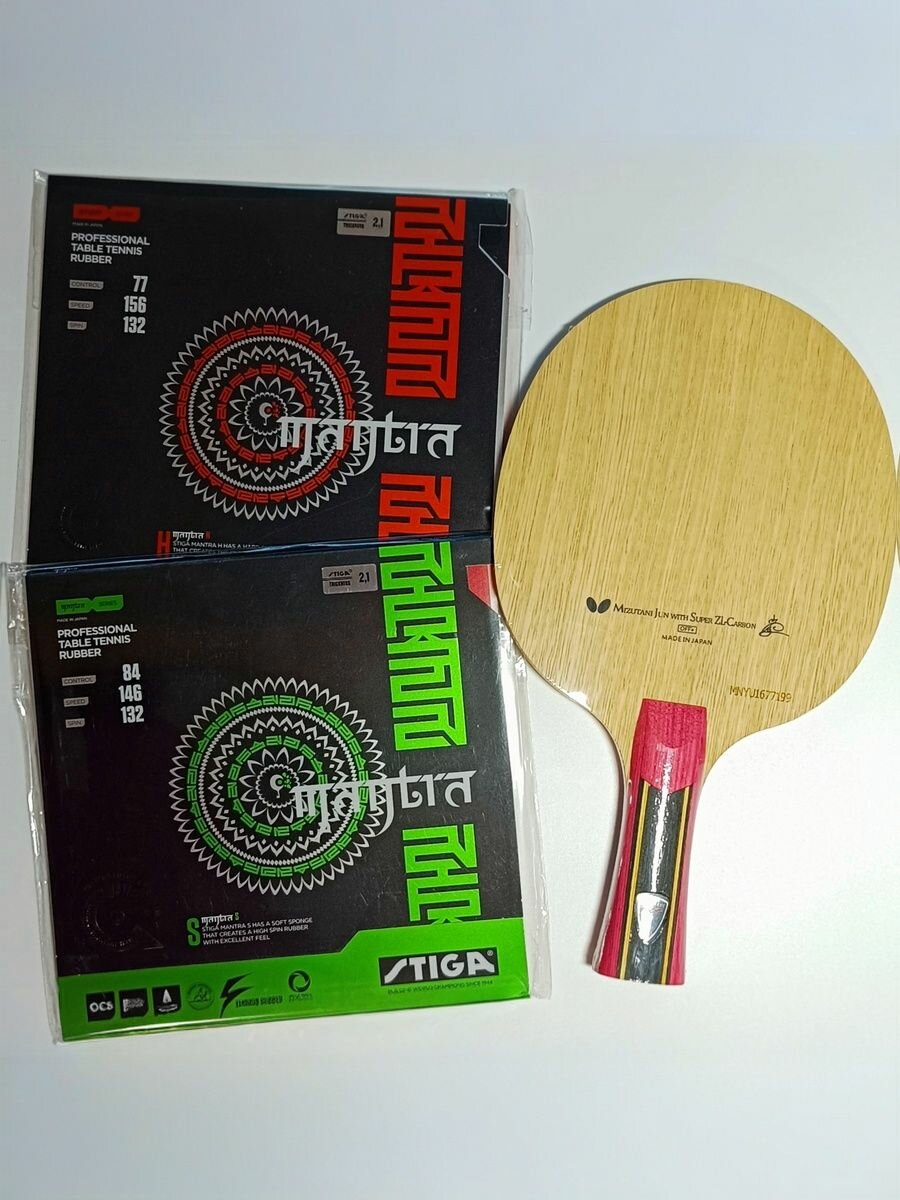 Ракетка ручной сборки Butterfly MIZUTANI ZLC + Stiga Mantra H +S