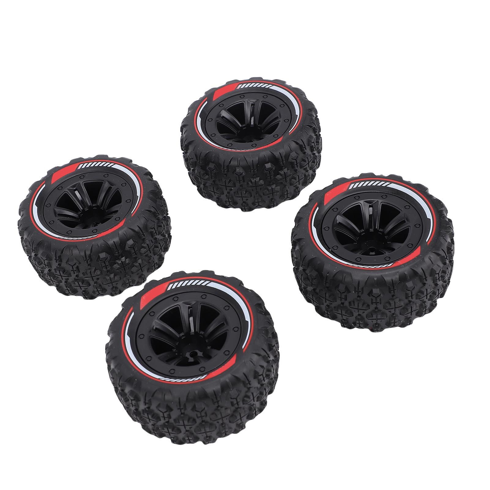 Комплект из 4 шестигранных колесных шин 12 мм для радиоуправляемых машин, 3,26x1,67 дюйма, для езды по грязи, аксессуары для гусеничного грузовика с радиоуправлением 1/14 или 1/16, черные